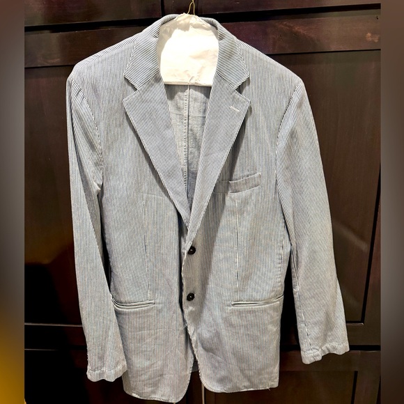 Gant | Suits & Blazers | Gant Seersucker Jacket Mens Size 4r | Poshmark